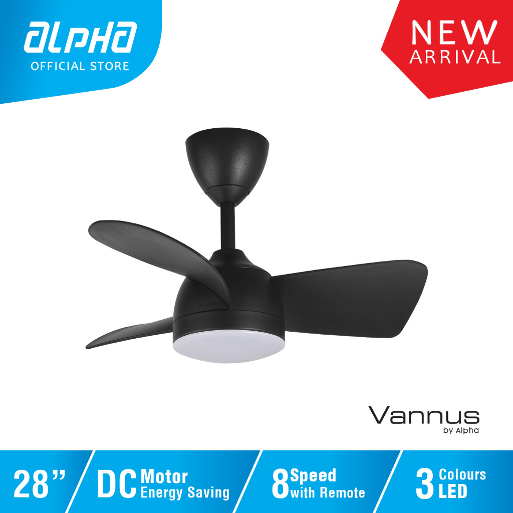 ALPHA Vannus V3 LED 3B DC Motor Ceiling Fan with 3 Blades 8 Speed ...