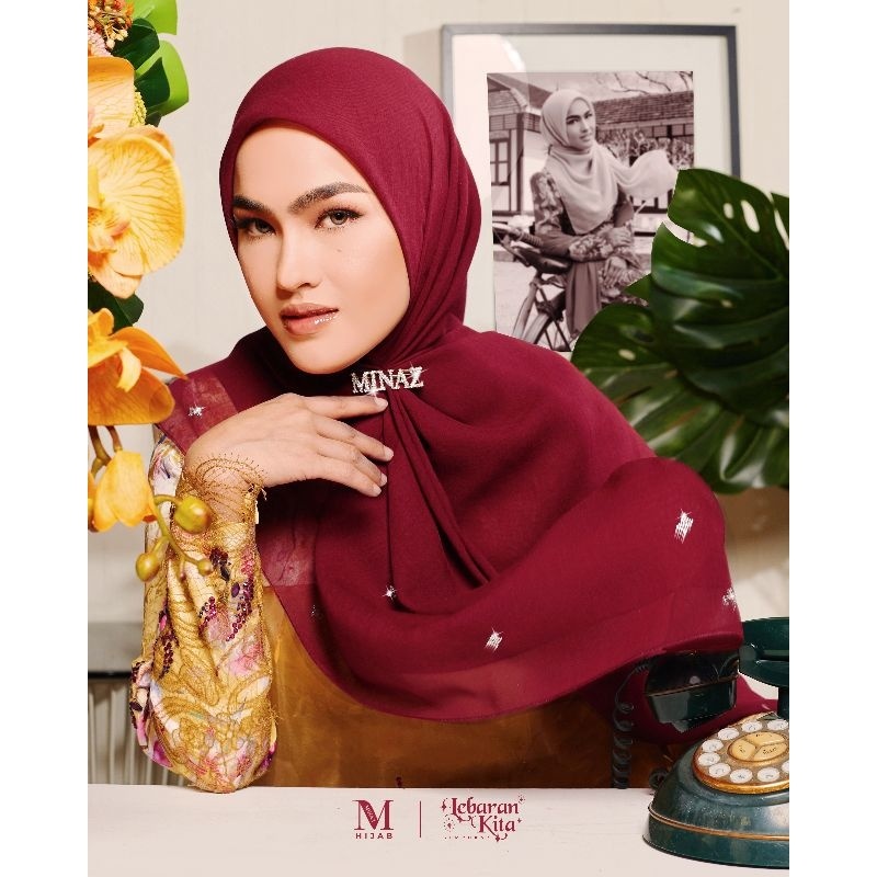 🔥 TUDUNG RAYA 2024🔥 MINAZ HIJAB PLAIN STONE BIDANG 45 | Shopee Malaysia