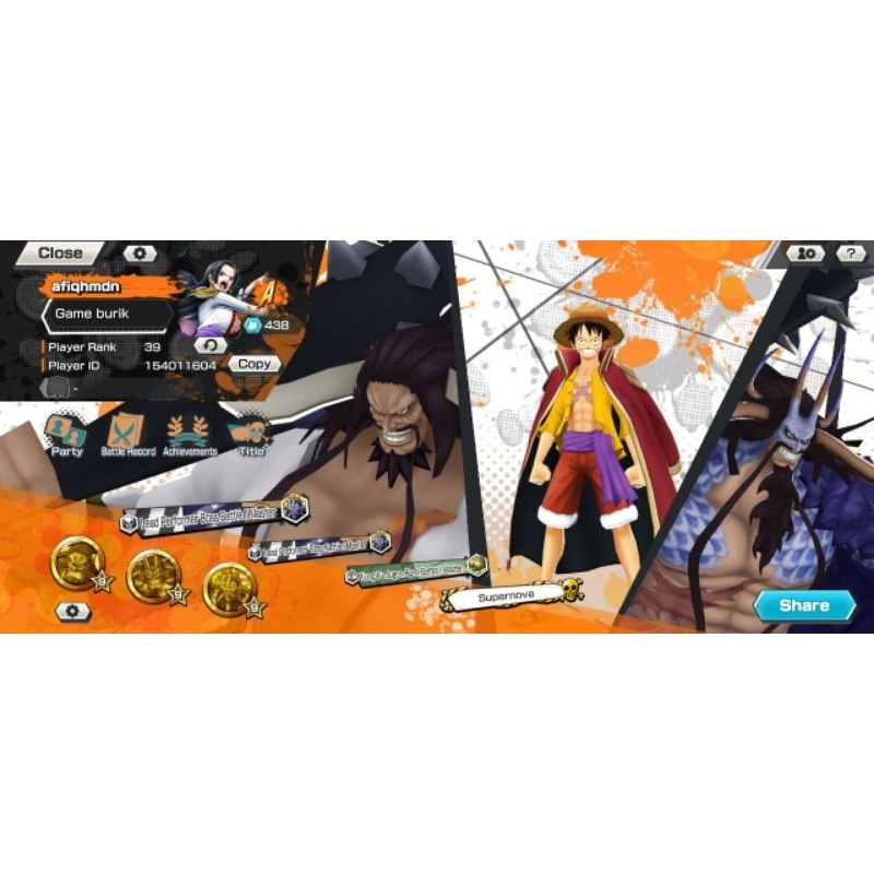 Opbr One Piece Bounty Rush 3 EXTREME FIGURINE Luffy MAX Hybrid Kaido ...