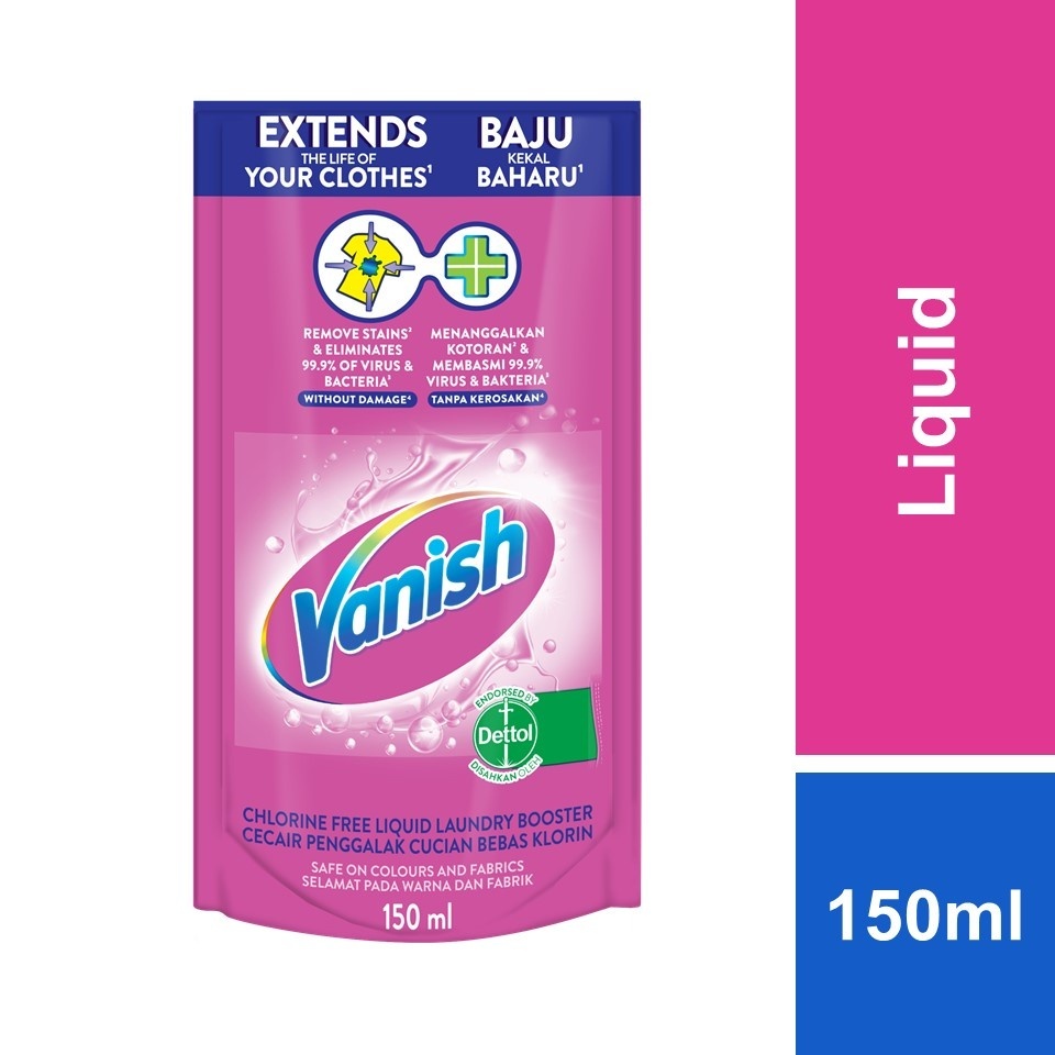 Vanish Fabric Clothes Oxi Action Stain Remover Pink Liquid Doy Refill ...