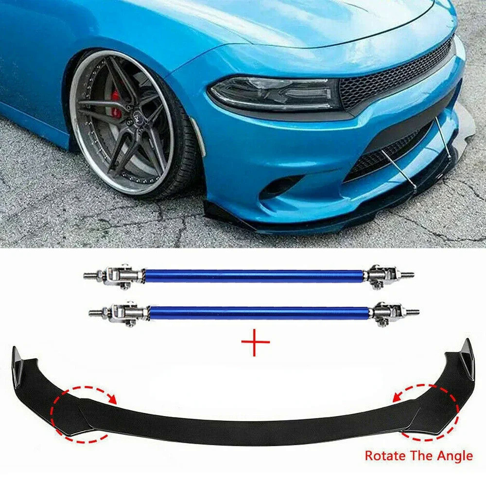 Universal Car Front Lip Chin Bumper Body Kits Front Bumper Lip Splitter ...