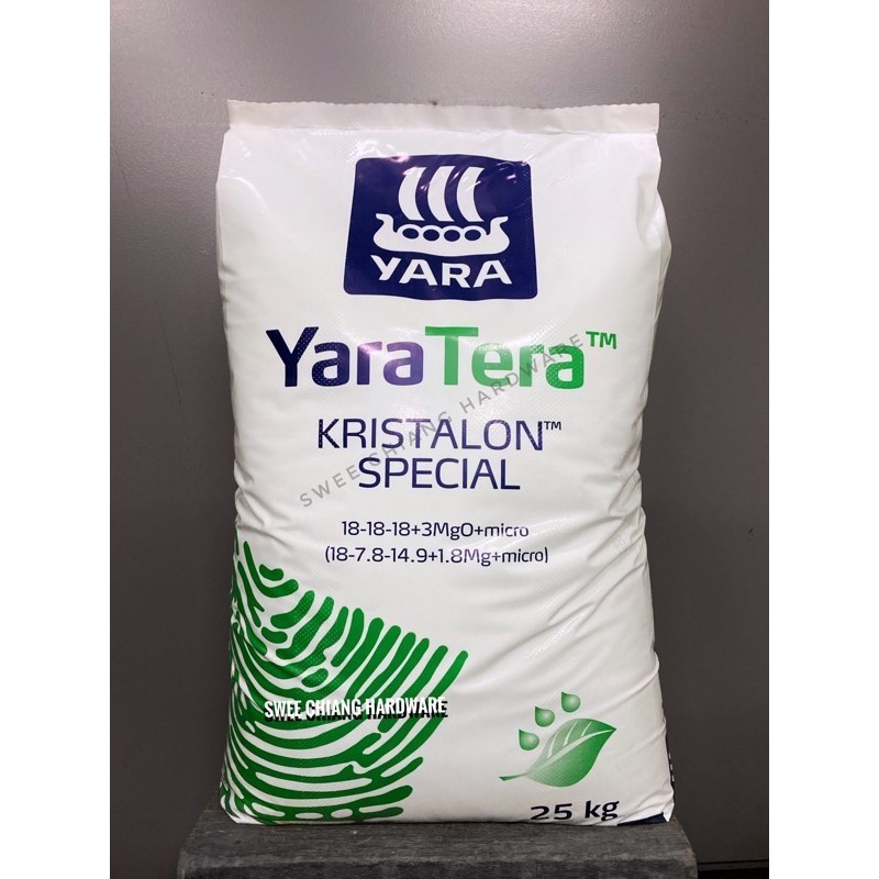 YaraTera KRISTALON SPECIAL 18-18-18 +3MgO 25kg Fertigation Fertilizer18 ...