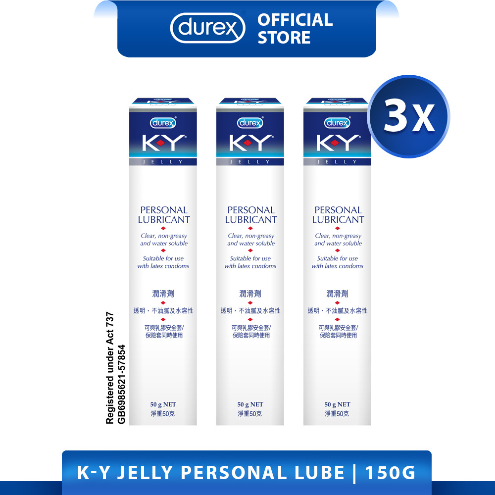 Durex KY Jelly Personal Lube Lubricant Gel 50g x3 [For man & woman ...
