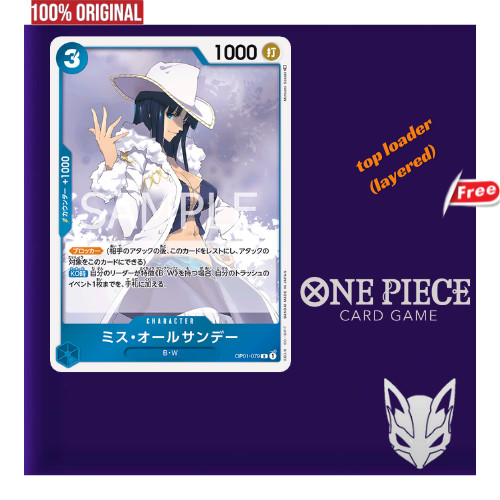 ORIGINAL Miss All Sunday Character OP01-079 R optcg one piece card | Shopee Malaysia