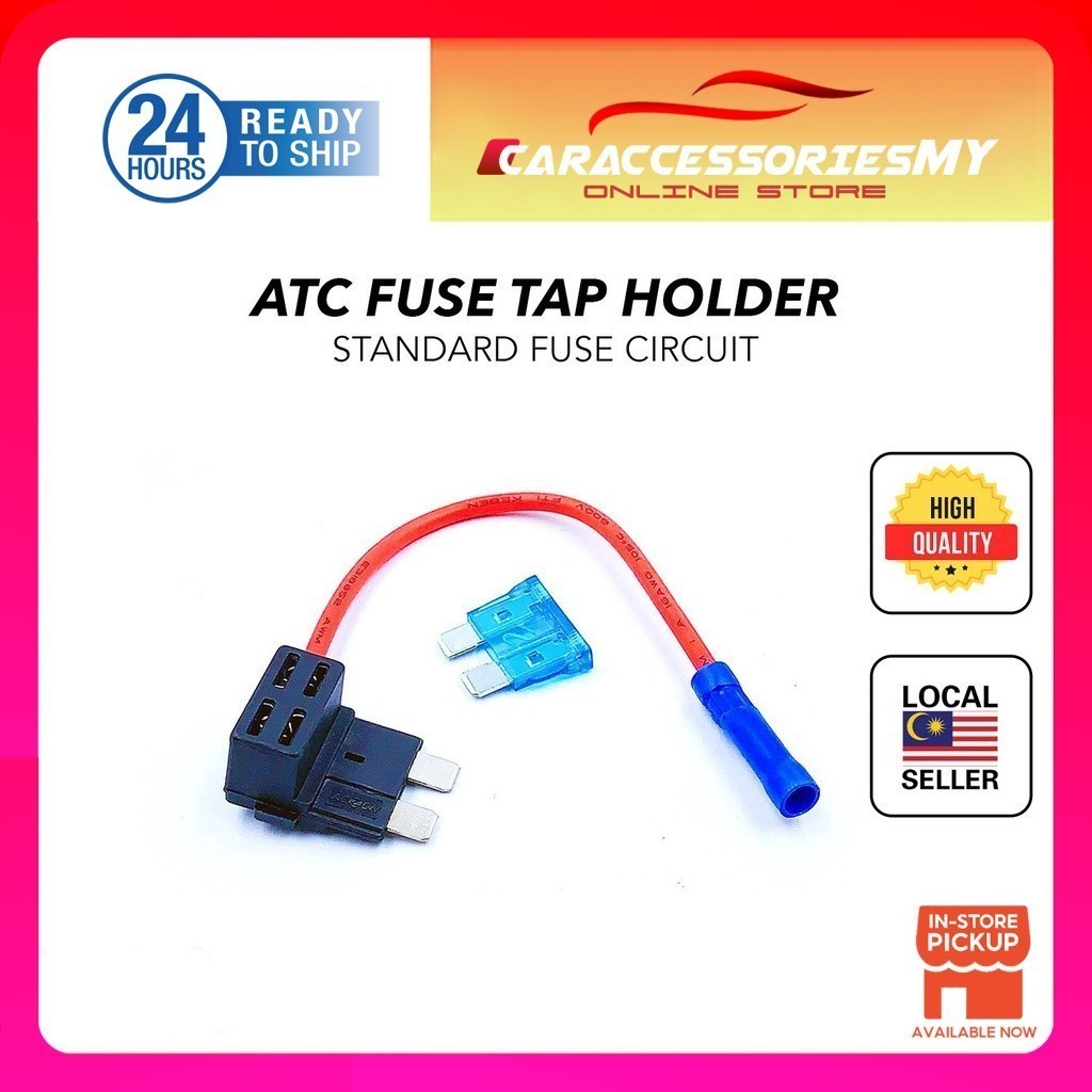 12V Car Fuse Tap Adapter Add-a-Circuit ATO/ATC Blade Fuse Holder for ...