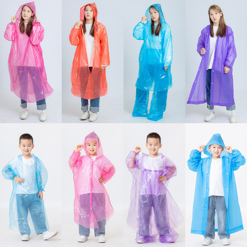 🇲🇾 One Time Use Adult Travel Outdoor Disposable Semi Rain Coat Plastic ...