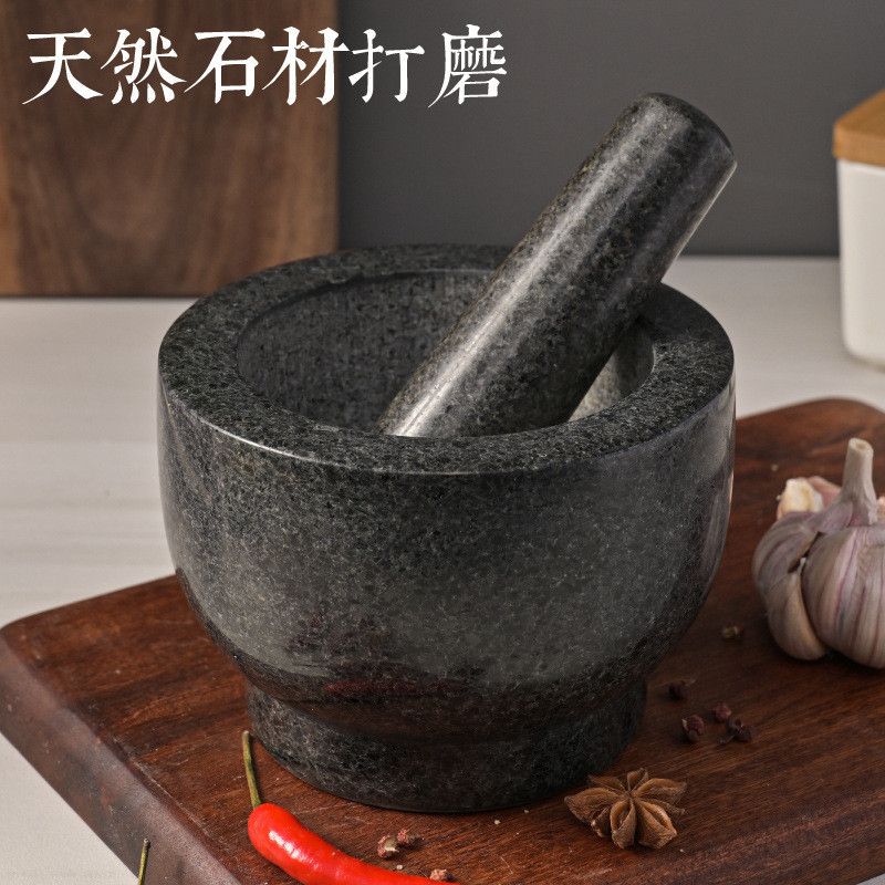 ST-⛵Water Positive Meshed Garlic Device Natural Garlic Press Stone ...
