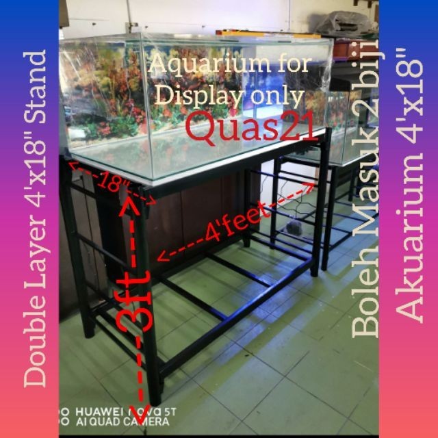 Double Layer Stand 4'x18" For Aquarium | Shopee Malaysia