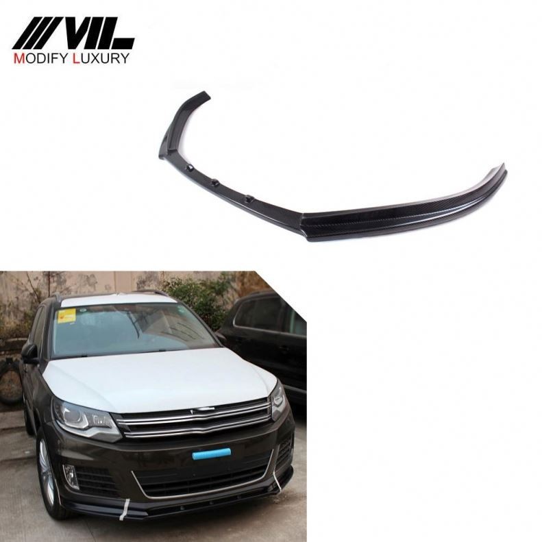 Front Bumper Carbon Fiber Front Lip Extension for VW Tiguan R | Shopee ...