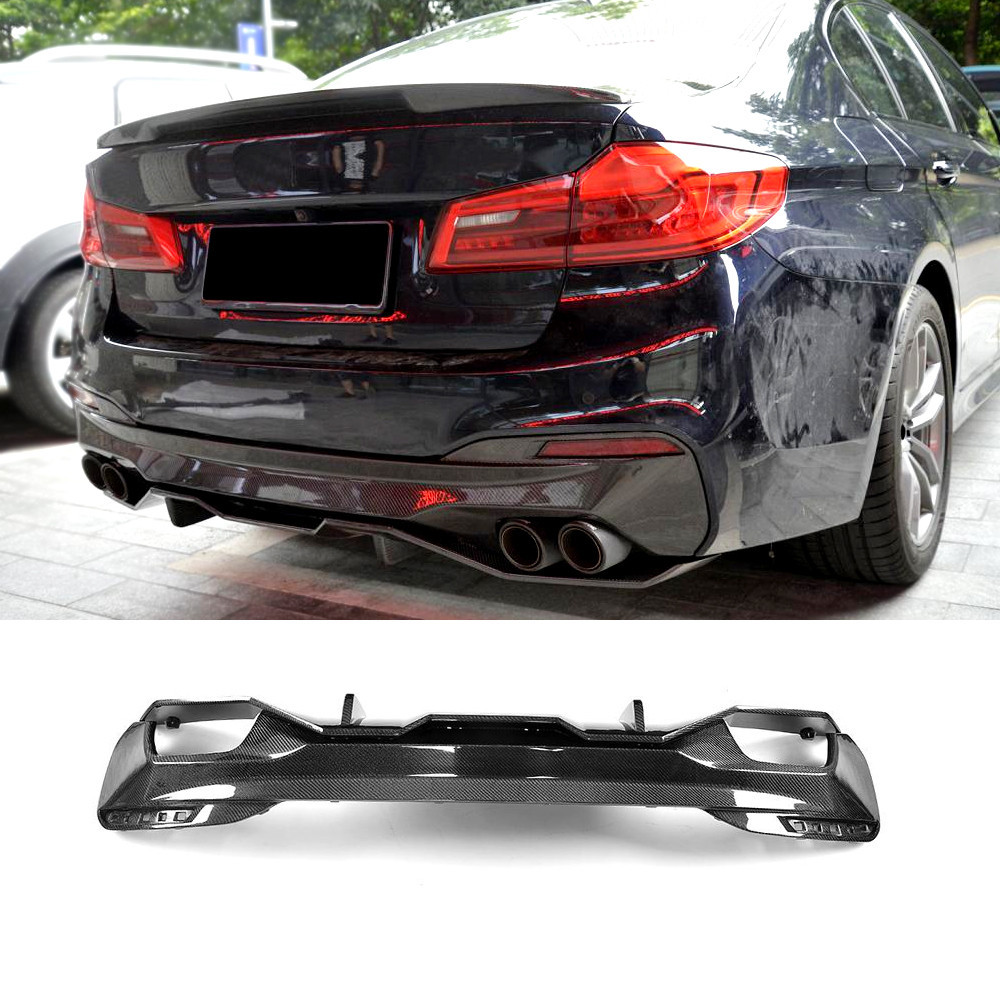 G30 Carbon Fiber Rear Diffuser Lip for BMW G31 G38 520i 530i 540i M ...