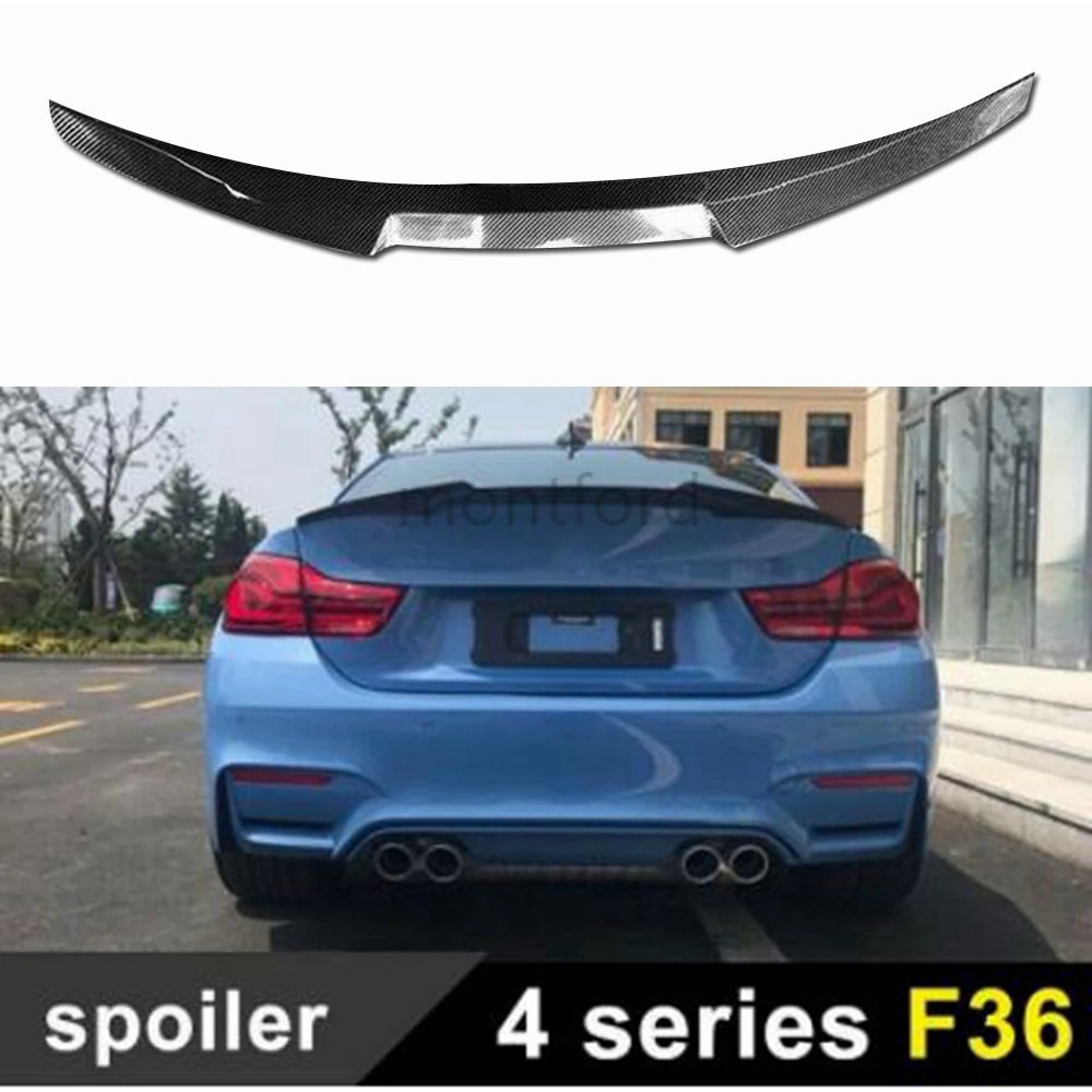 M4 Style Carbon Fiber Rear Roof Spoiler Trunk Lip Wing For BMW 4 series ...