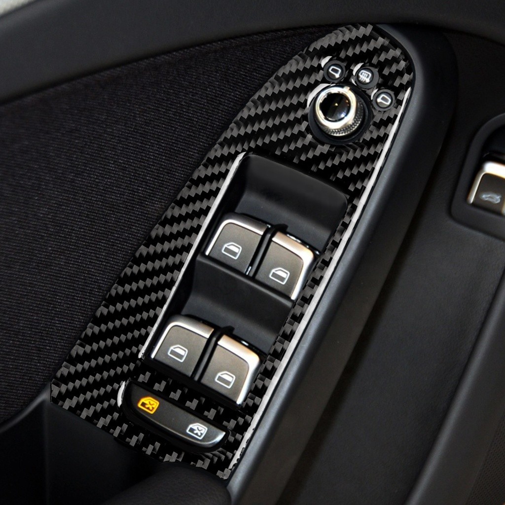 Door Window Lift Sticker Carbon Fiber Car Sticker Trim Decorative ...