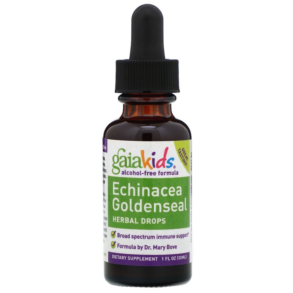 READY STOCK Gaia Herbs, Kids, Echinacea Goldenseal Herbal Drops ...