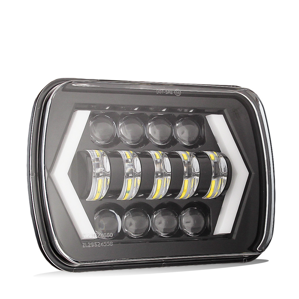 China car laser 4x6 inch 5x7 night rod square led headlights for jeep ...
