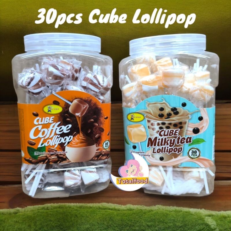 30pcs Ali Cube Lollipop square [Milktea / Coffee] | Shopee Malaysia