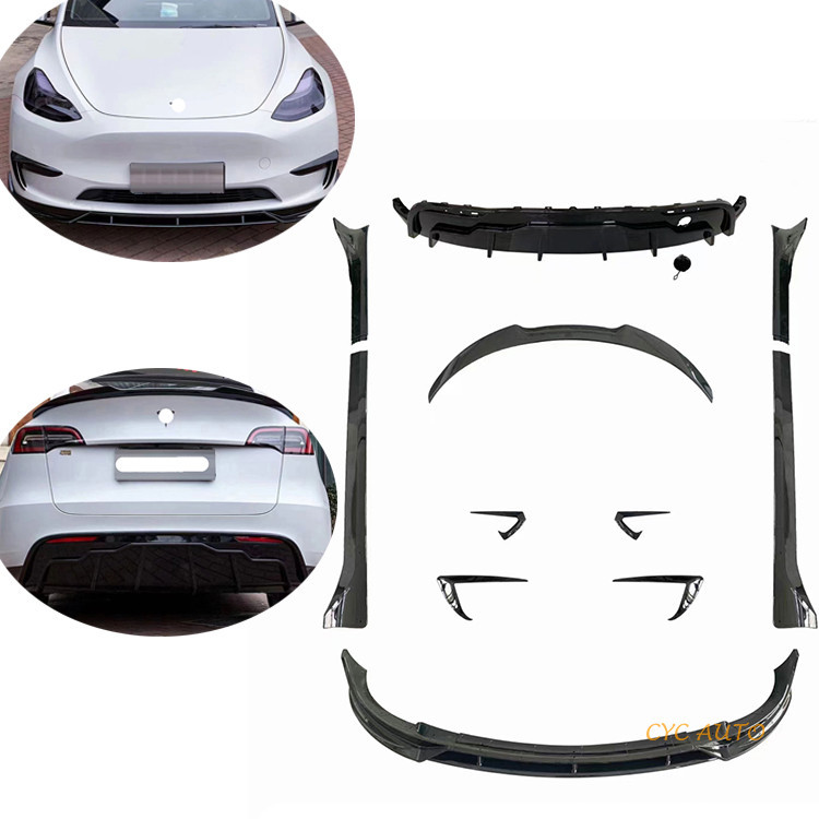 Model Y bumper front lips rear diffuser Aero kit for Tesla bodykit 2021 ...