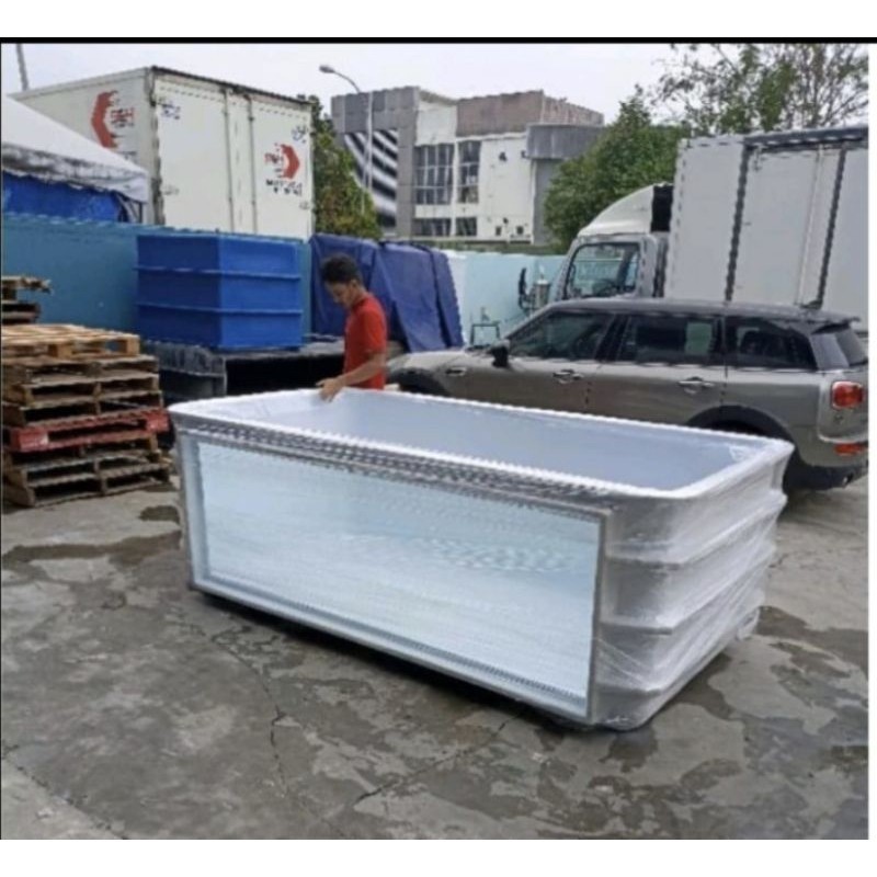 [Ready Stock] Fiberglass Tank with Front Mirror L8'XW4'XH3' -White ...