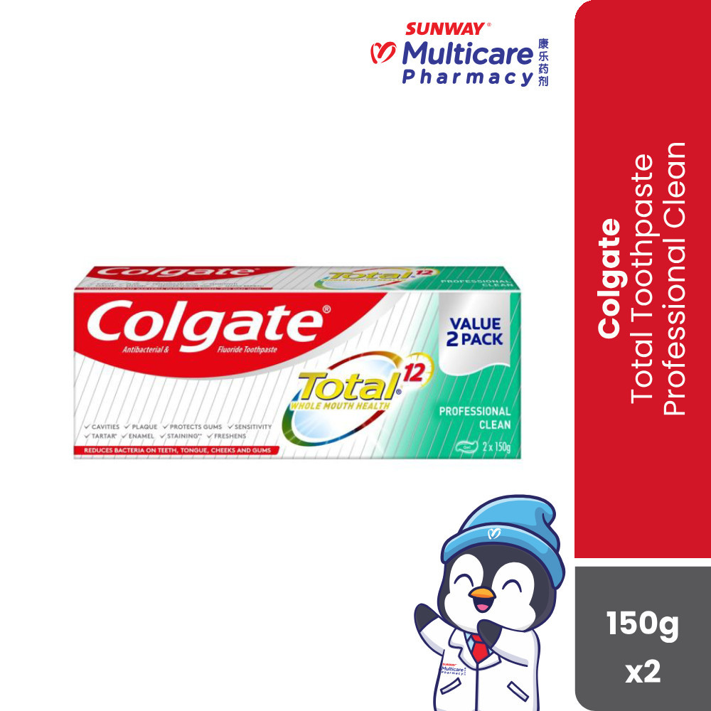 Colgate Total Professional Clean Gel 150G X 2 | Shopee Malaysia