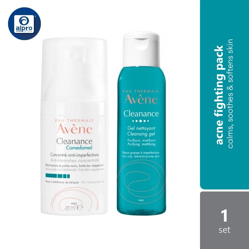 Eau Thermale Avène Acne Fighting Set (Comedomed 30ml + Cleansing Gel ...