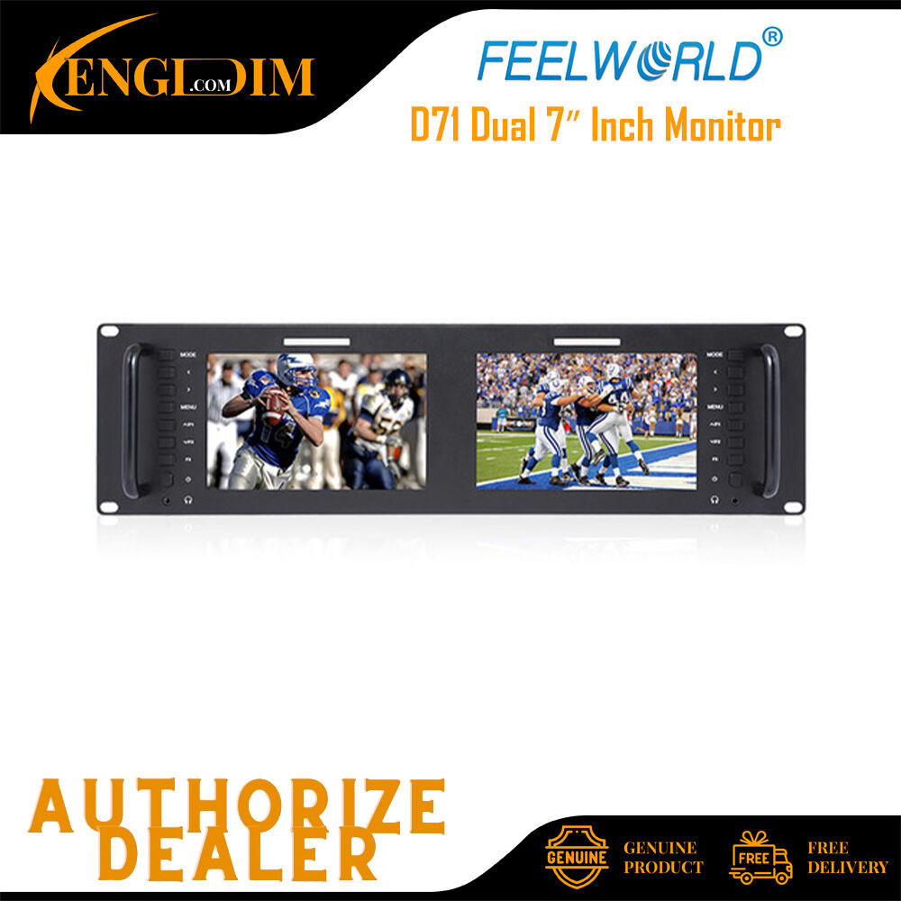 FeelWorld Dual D71 Broadcast 7″ Inch Monitor LCD Rack Mount | Shopee ...