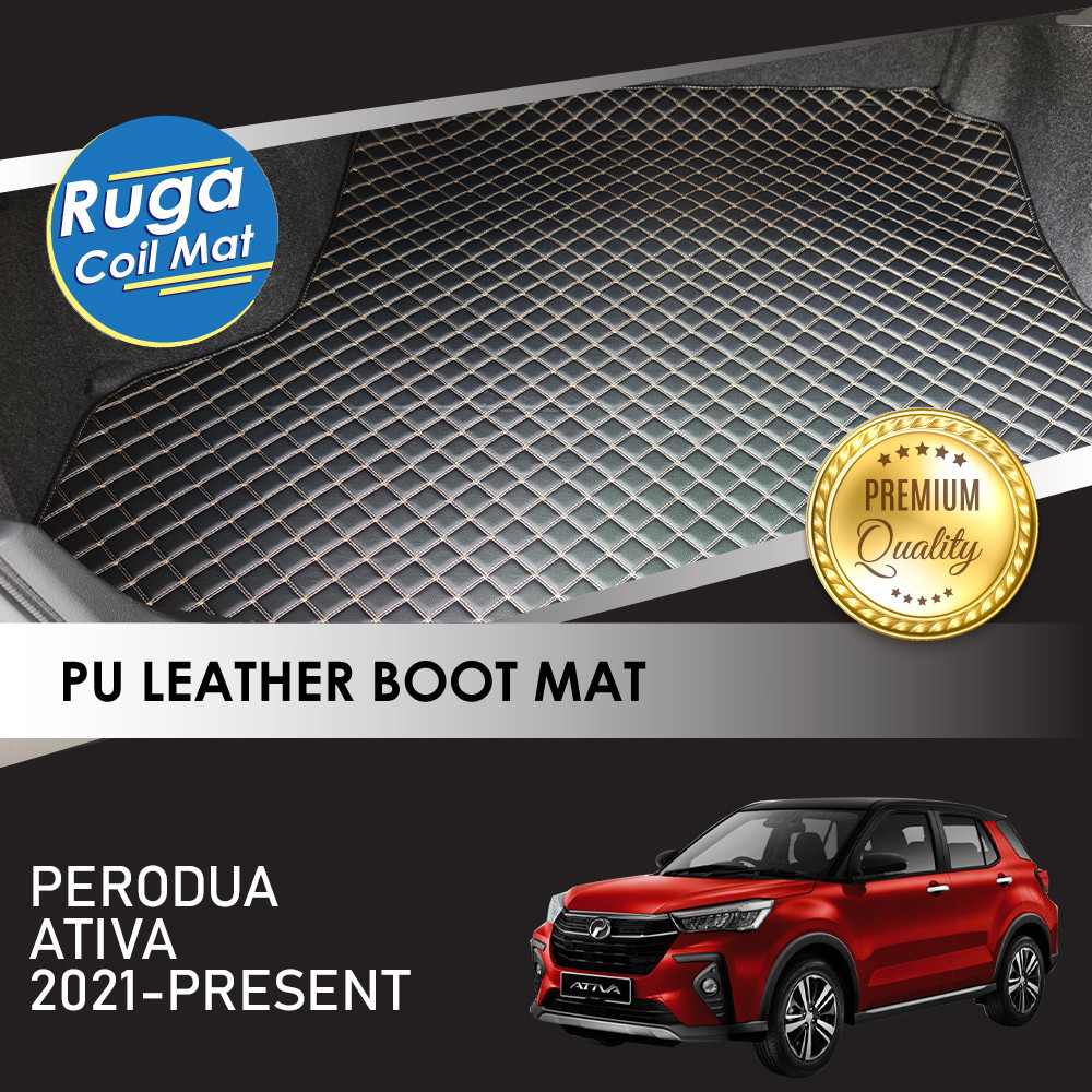 PERODUA ATIVA ( 2021 - 2025 ) Karpet Bonet Kulit PU PREMIUM QUALITY PU ...