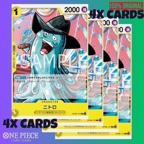 ORIGINAL 4x cards playset deck Nitro Character OP08-107 C optcg one piece card | Shopee Malaysia