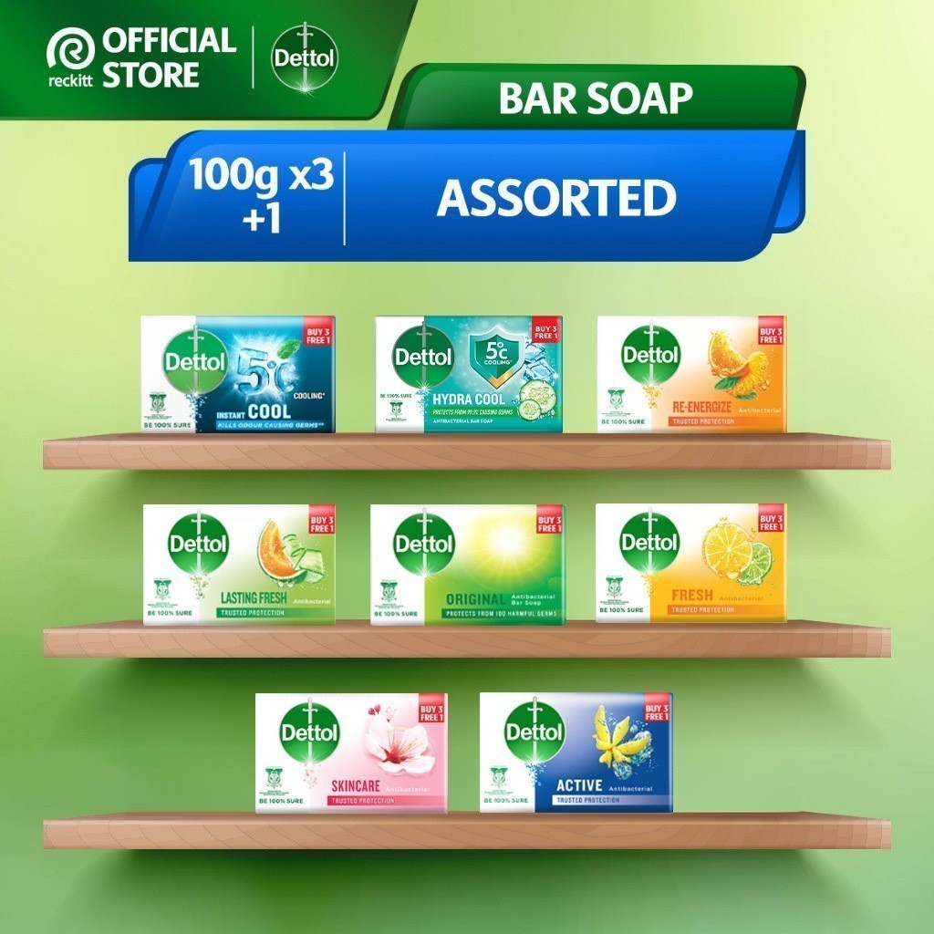 [Bundle of 12] Dettol Antibacterial Body Bar Soap 100g | Shopee Malaysia