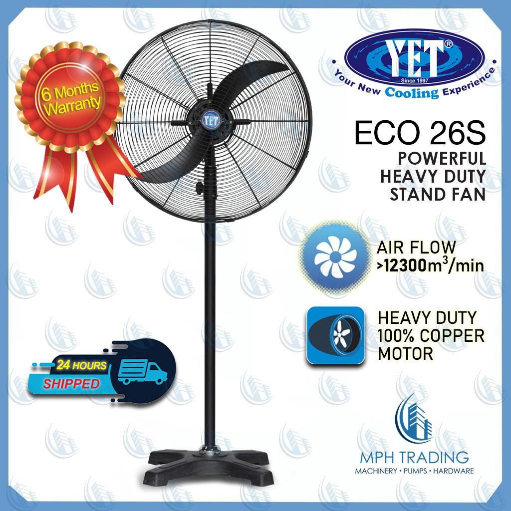 YET ECO 26S Ultra 26 Inch Heavy Duty Powerful Industrial Stand Fan ...