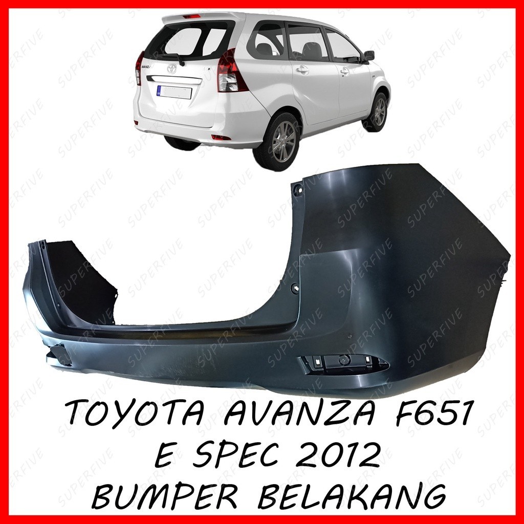 TOYOTA AVANZA E SPEC 1.3CC 1.5CC (2012 - 2015) REAR BUMPER / BUMPER ...