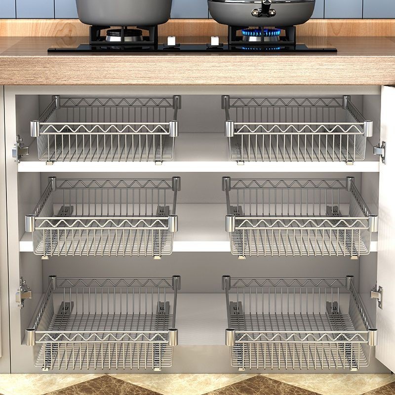 Get gifts/JY-H/Cabinet Basket Storage New Stainless Steel Drawer Basket ...