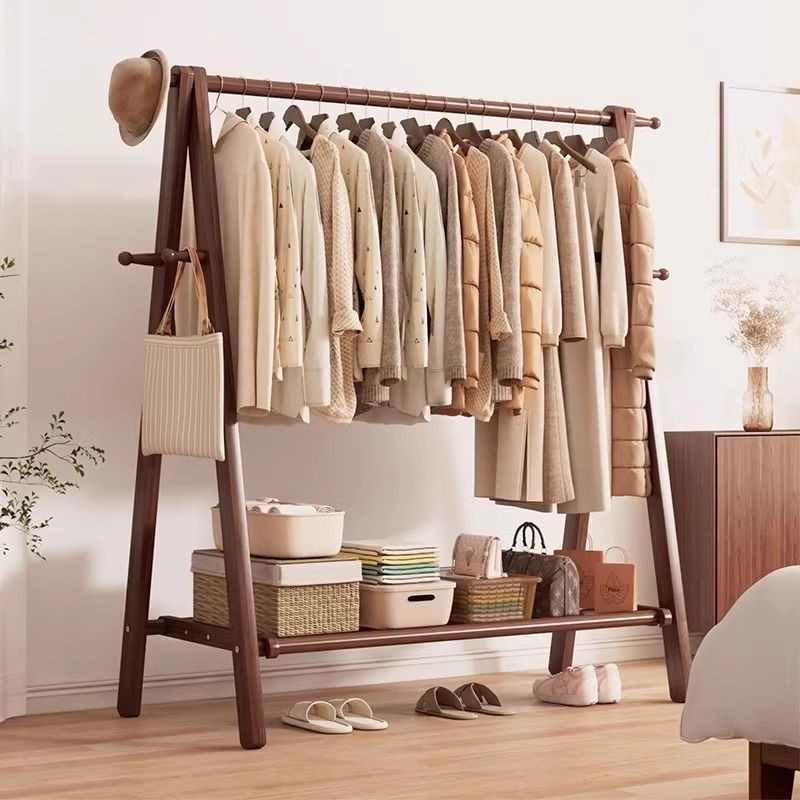 JY-H/Solid Wood Hanger Floor Solid Wood Hanger Vertical Storage Floor ...