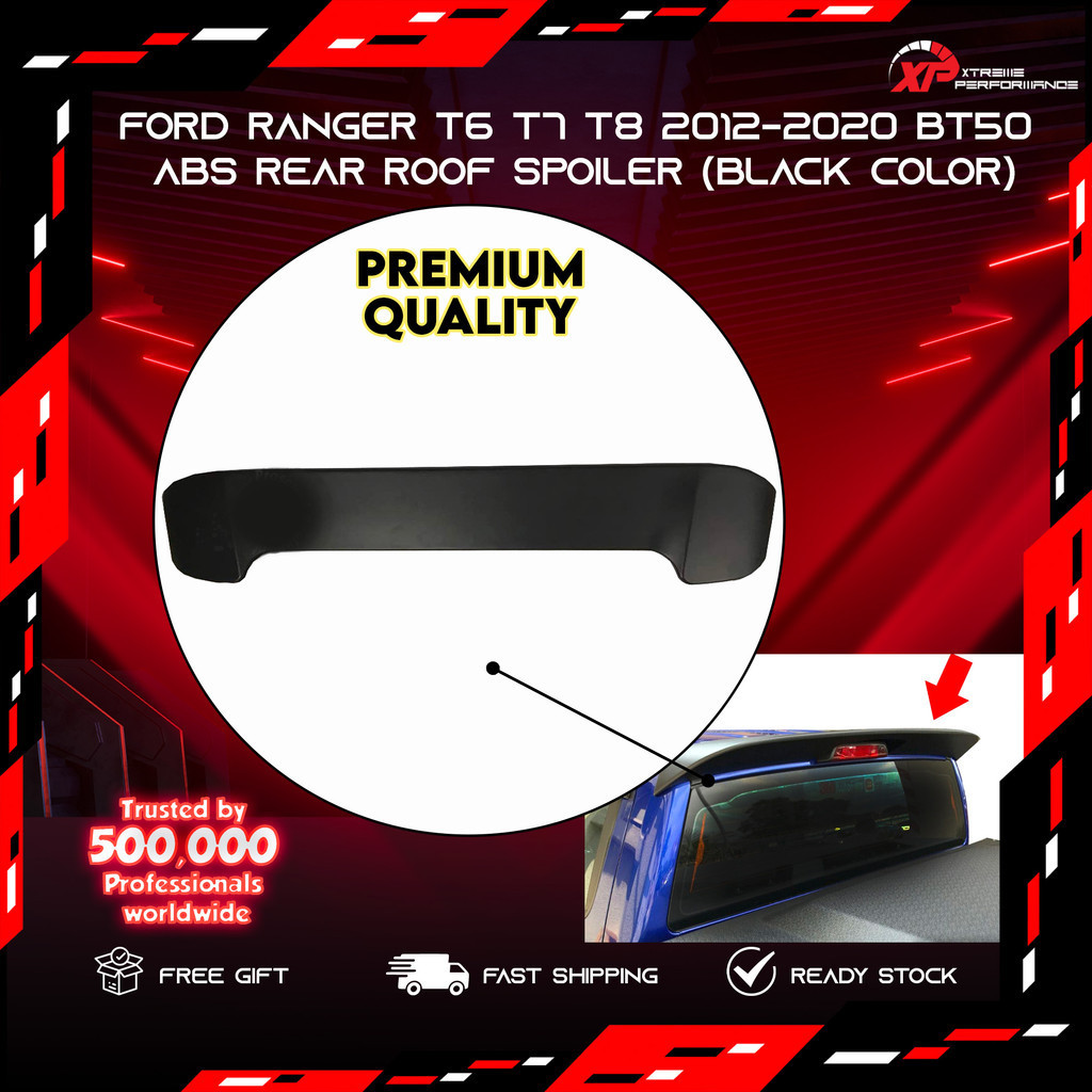 Ford Ranger T6 T7 T8 2012-2020 BT50 ABS Rear Roof Spoiler (Black Color ...
