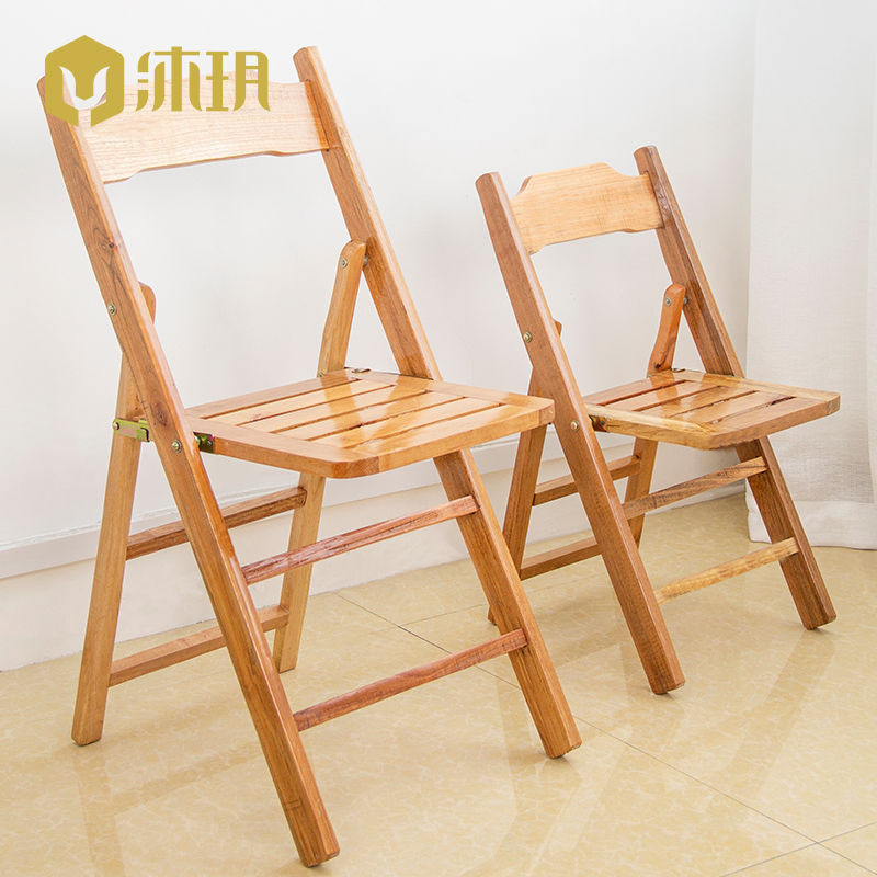 JY-H/Solid Wood Chair Household Pine Midnight Snack Booth Folding Chair ...