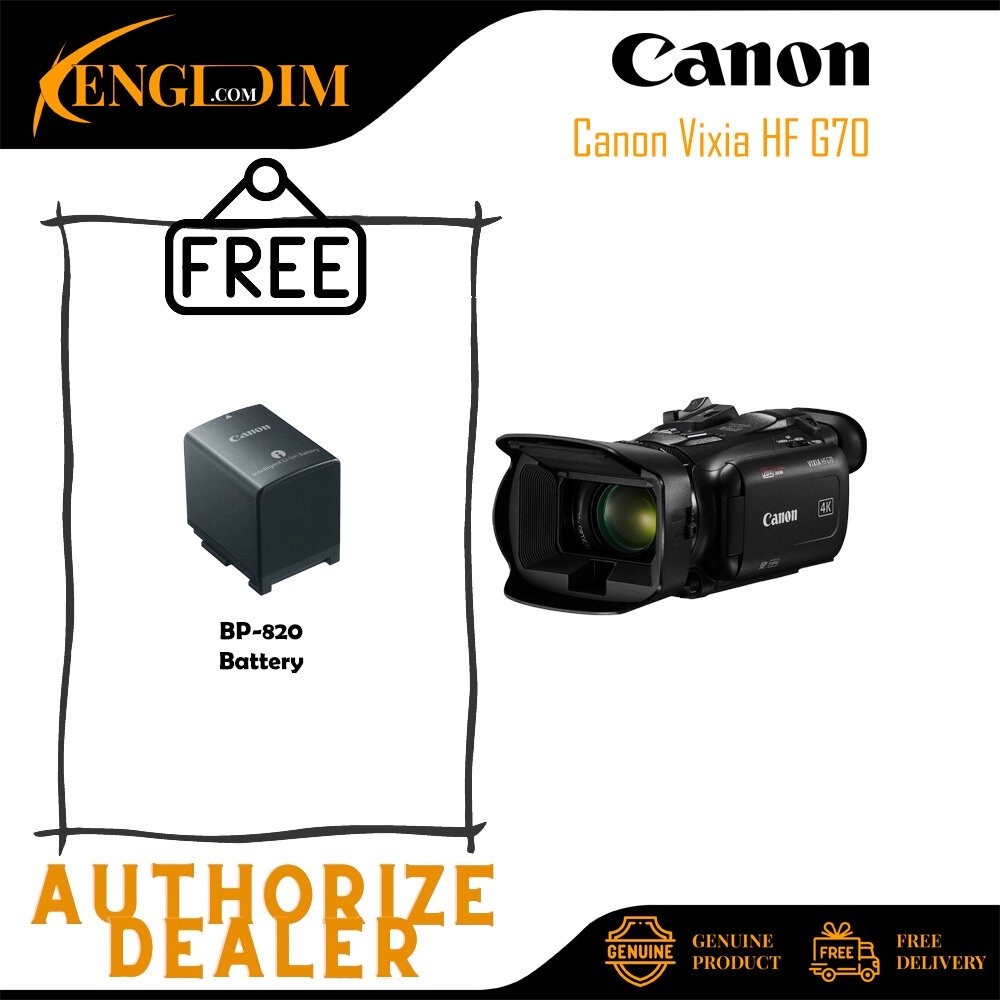Canon Vixia HF G70 UHD 4K Camcorder (Black) | Shopee Malaysia