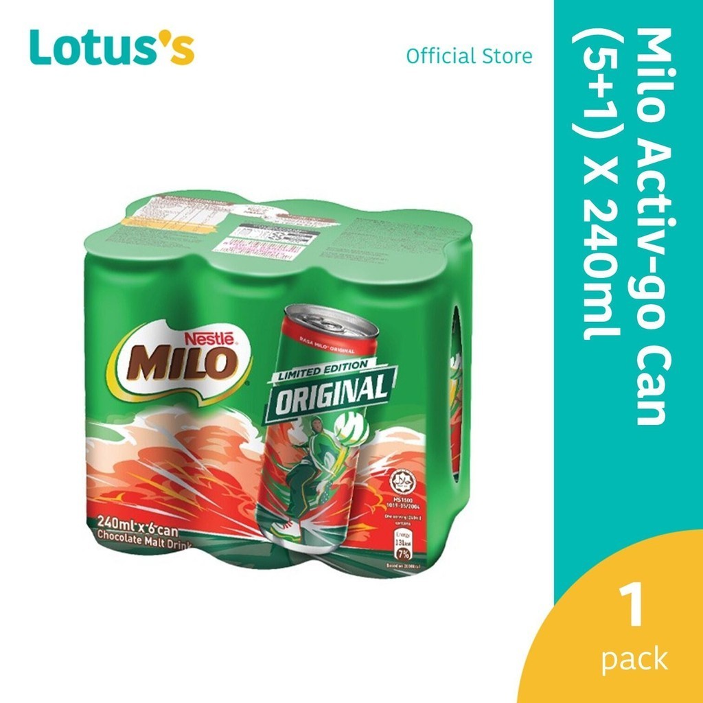 Milo Activ-go Can (5+1) X 240ml | Shopee Malaysia