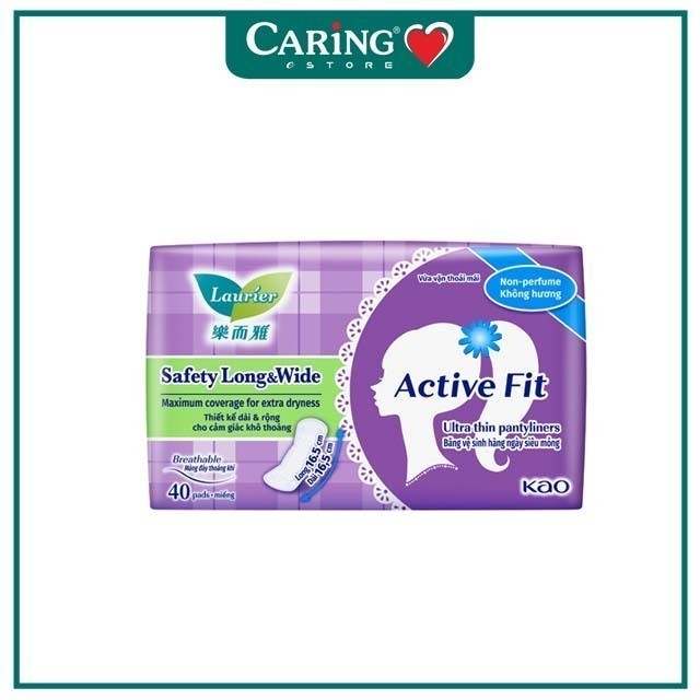 LAURIER PANTY LINER ACTIVE FIT SAFETY LONG SAK 40S | Shopee Malaysia