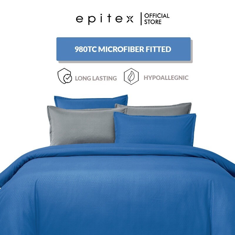 Epitex (w/o Quilt Cover) 980TC Silkysoft Fitted Bedsheet | Microfiber ...