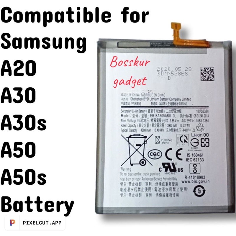 SAMSUNG A50 A505 / A30 A305 / A20 A205 / A30S / A33 5g BATTERY BATERI EB-BA505ABU (4000 mAh ...