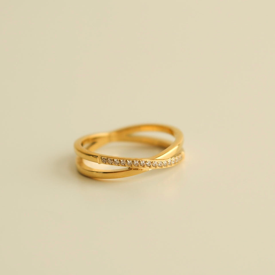 PLENTY Desiree Cross Ring (Gold) | Shopee Malaysia