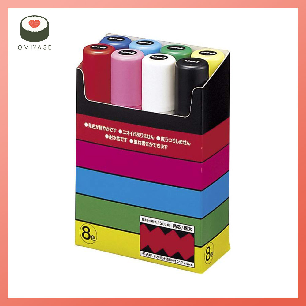 Uni-Ball POSCA Marker/Sign Pen Extra Thick 8 Color Set PC-17K 8C st556 ...