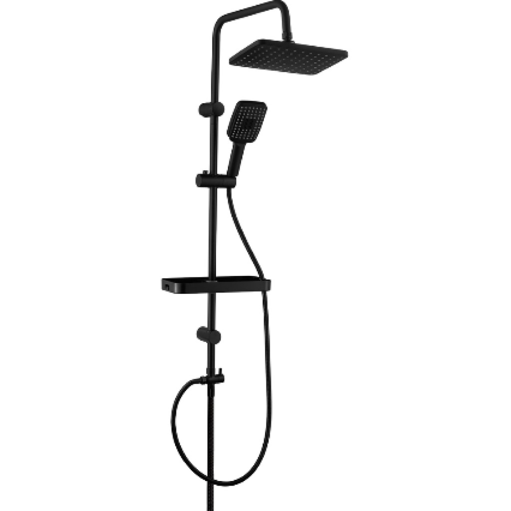 RASLAND Rain Shower (3 Functions) All-Black Stainless Steel ...