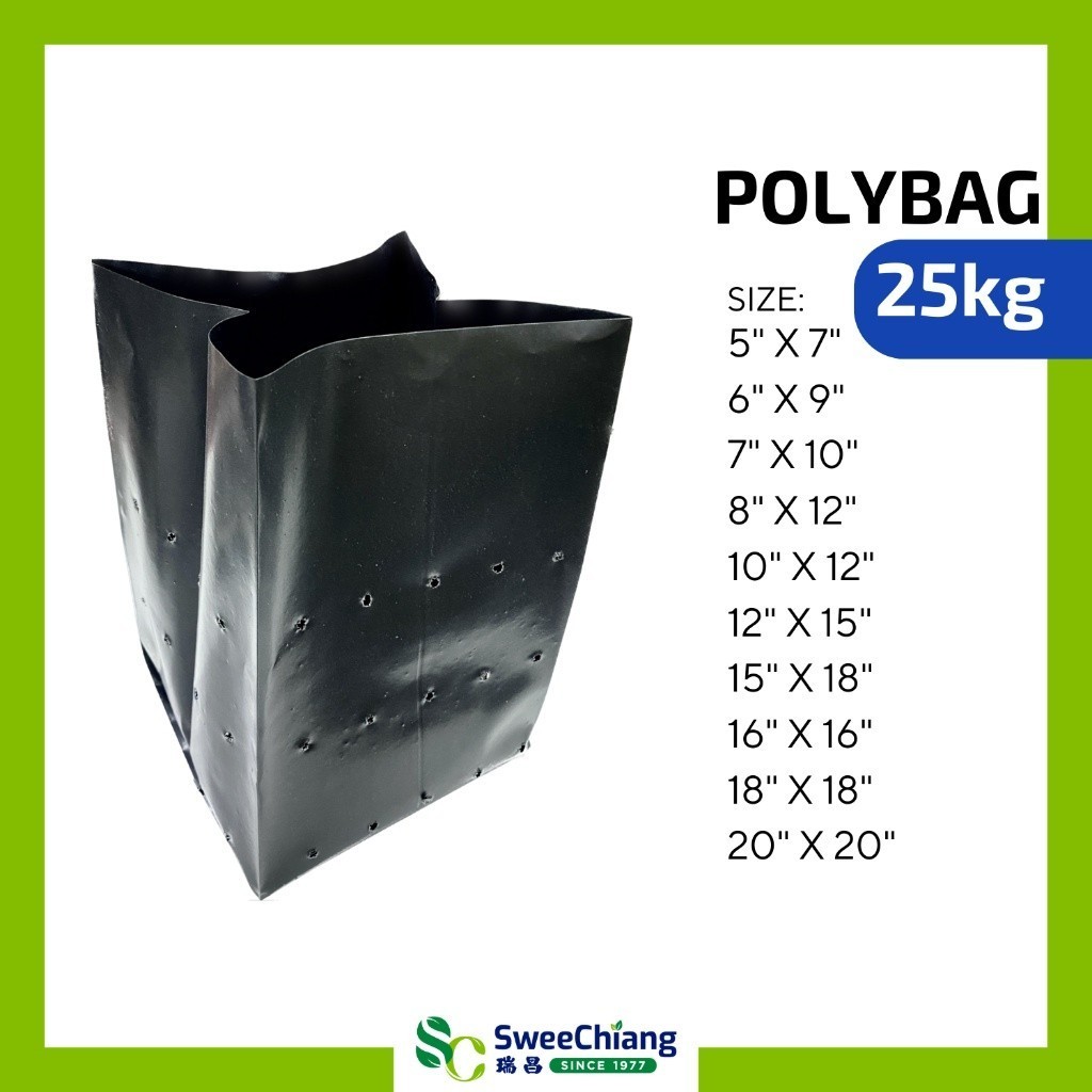 【25kg】Polybag Black / Polibeg Hitam / Bag Plastic Nursery Fertigasi ...