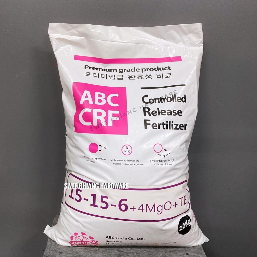 ABC CRF Controlled Release Fertilizer 15-15-6-4 20kg 控放肥移植埋肥料Baja ...