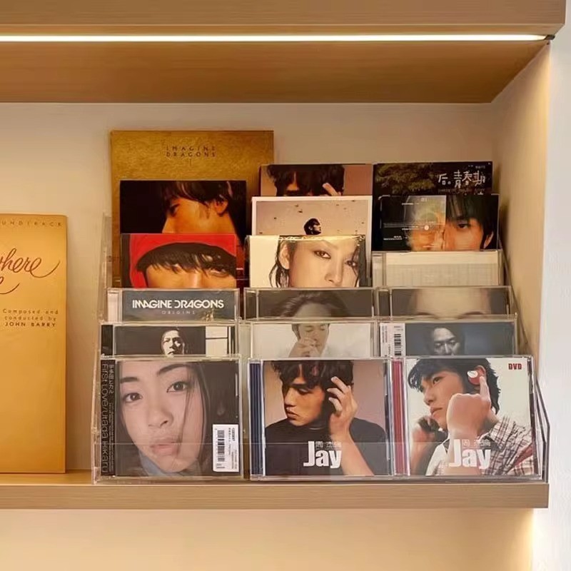 Get gifts/JY-H/CDAlbum Transparent Display Stand Acrylic CD Disc Shelf ...