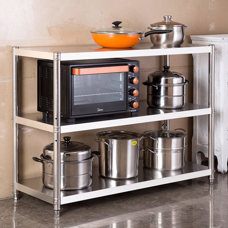JY-H/Kitchen Rack Stainless Steel Storage Rack Three-Layer Living Room ...