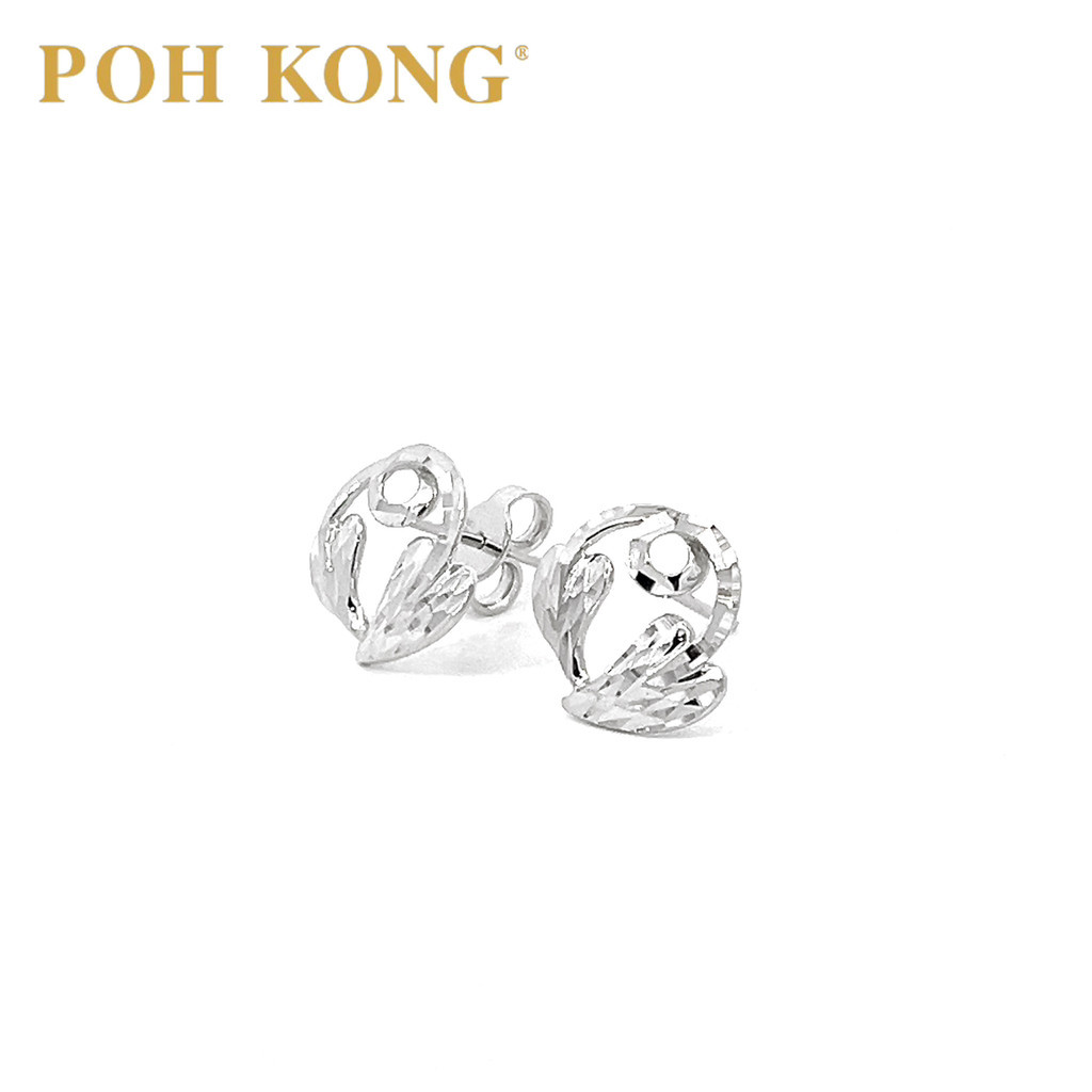 Poh kong white gold earrings store
