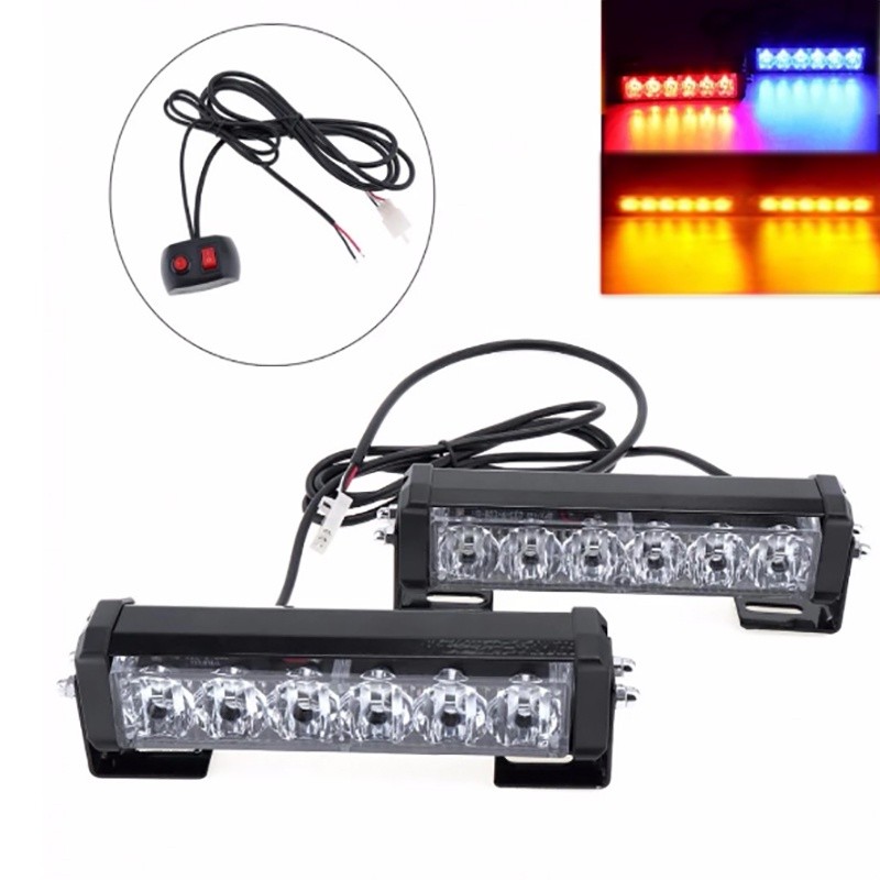 2 Piece / Set 12V 36W Car LED Warning Strobe Light One for Two Warning ...