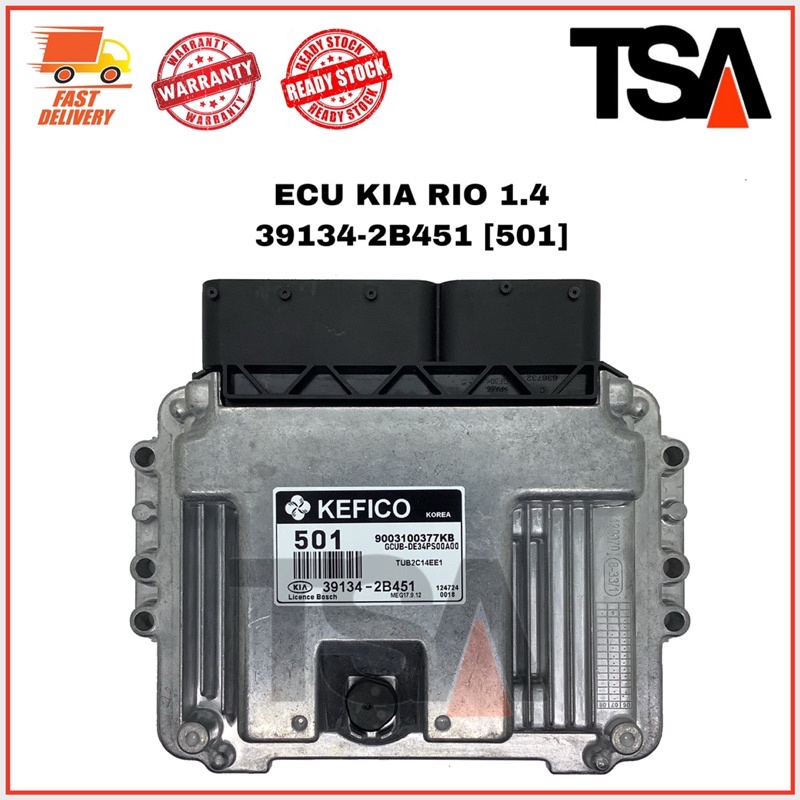 ECU KIA RIO 1.4 SX BRUNEI - 39134-2B451 [501] ENGINE CONTROL UNIT ...