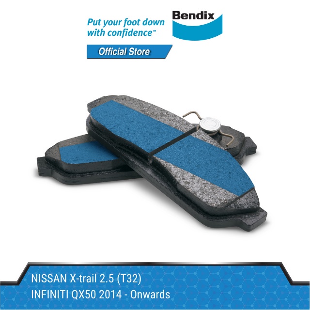 Bendix Rear Brake Pads - Nissan Xtrail 2.5 (T32), Nissan Serena C26, Infiniti QX50 (DB2340 ...