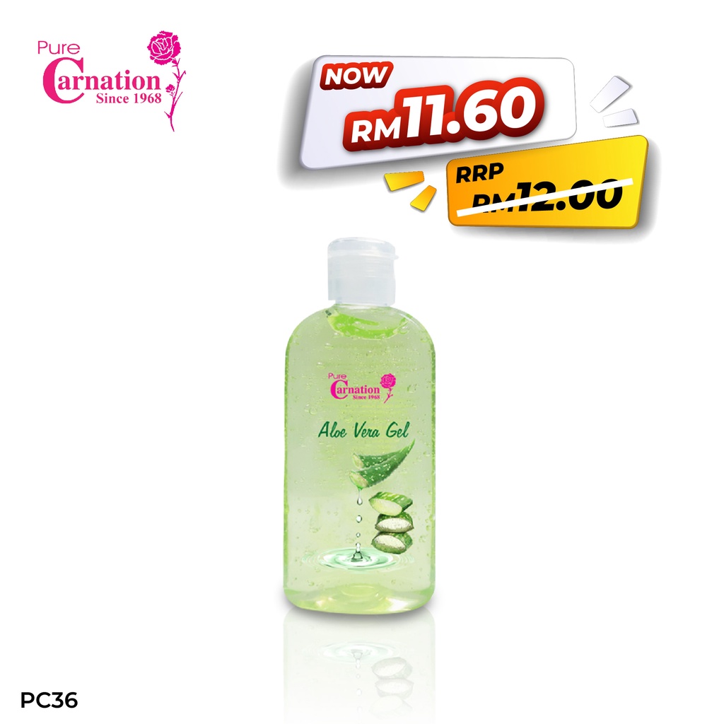 Pure Carnation 200% Fresh Plant Aloe Vera Gel 120ML, Chamomile Extract ...